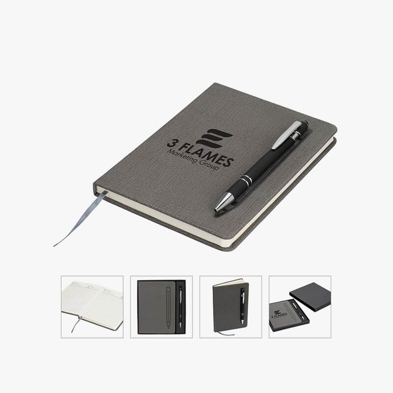 Manhattan Gift Set With Magnetic Journal and Pen | HALO Branded Solutions