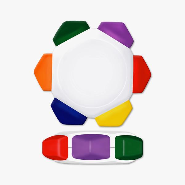 Liqui-Mark® Crayo-Craze® 6-Color Crayon Wheel - White | HALO Branded ...