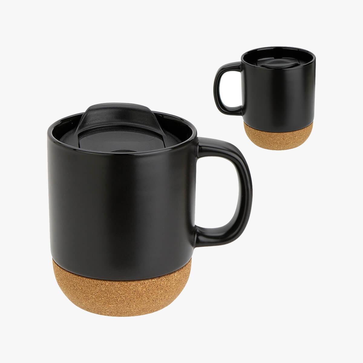Balsamo 12 oz Ceramic Mug with Cork Base | HALO Branded Solutions