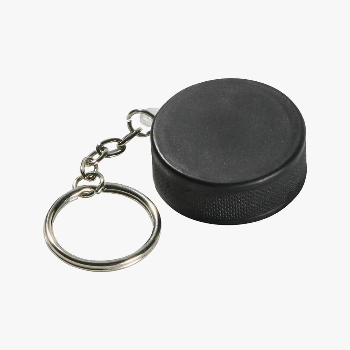 Hockey Puck Stress Reliever Key Chain | HALO Branded Solutions