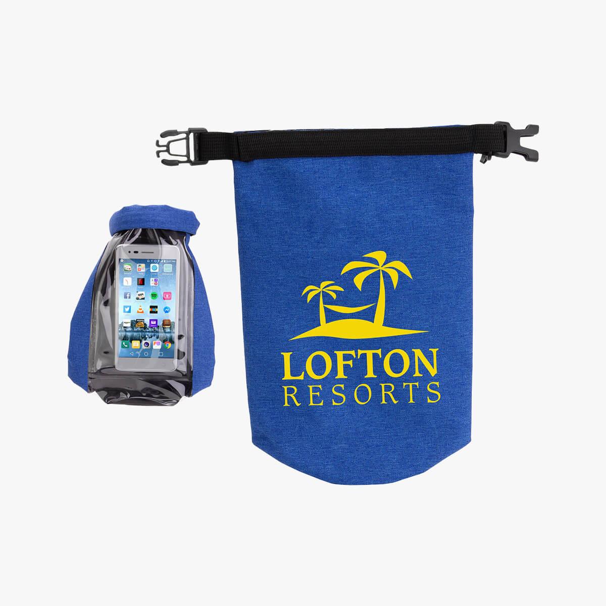 2-Liter Waterproof Gear Bag with Touch-Thru Phone Pocket | HALO Branded ...