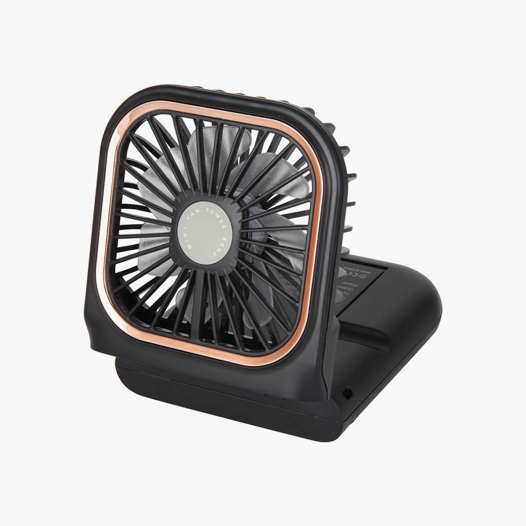 3-in-1 Mini Fan 3,000mAh Power Bank | HALO Branded Solutions