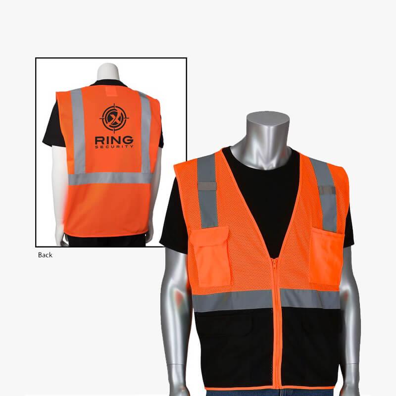 Five Pocket Black Bottom Front Value Mesh Vest | HALO Branded Solutions