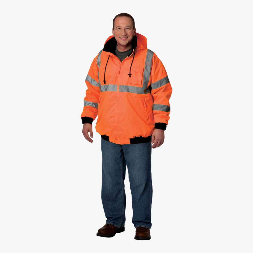 Class 3 Black Bottom Bomber Jacket | HALO Branded Solutions